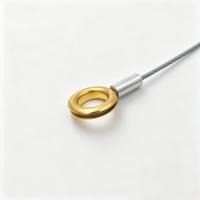 China Custom Heavy Duty  Steel Wire Rope Assembly Golden Single Swaged Terminal Secure Cable for Industrial Safety Application for sale
