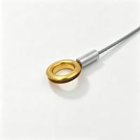 China Custom Heavy Duty  Steel Wire Rope Assembly Golden Single Swaged Terminal Secure Cable for Industrial Safety Application for sale