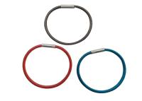 China Rubber Coated Cable Loop Key Ring Assembly , Strong Flexible Steel Wire Key Ring for sale