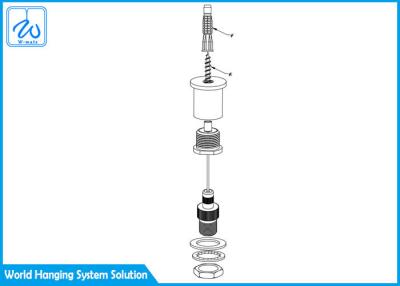 China 7 X 7 Construction LED Cable Suspension Kit Custom Length With Anchor for sale