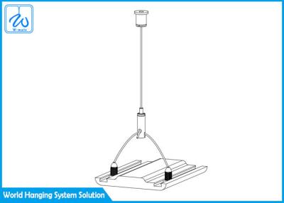 China Strong Panel Lamp Suspension Kit , Metal Color Suspended Wire Lighting Kit for sale
