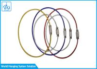 China Galvanized Cable Loop Key Ring Colorful Traveler Key Shackle Wire Loop for sale