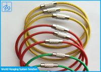 China 316 Stainless Steel Cable Loop Key Ring Nylon Coated 1.2mm for sale