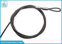China SGS Extension Spring Safety Cable 3mm Stainless Steel Wire Rope With Loop End for sale