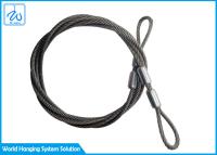 China SGS Extension Spring Safety Cable 3mm Stainless Steel Wire Rope With Loop End for sale