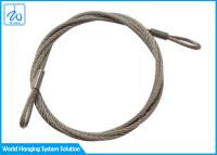 China 6mm 7x19 Stainless Steel Wire Rope Slings Eye & Eye For Aircraft Cable Display System for sale