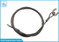 China 6mm 7x19 Stainless Steel Wire Rope Slings Eye & Eye For Aircraft Cable Display System for sale