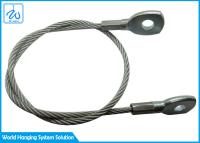 China High Tensile Force Extension Spring Safety Cable 4mm Stainless Steel Wire Rope With Eye Terminal for sale