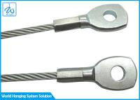 China High Tensile Force Extension Spring Safety Cable 4mm Stainless Steel Wire Rope With Eye Terminal for sale