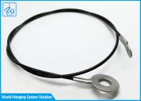China Black PVC Coated / Plastic Coated Stainless Steel Wire Rope By Double - End Eyes for sale