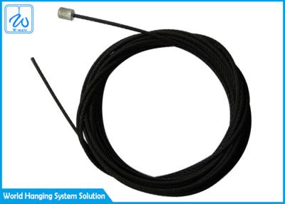 China 1.5mm Extension Spring Safety Cable Stainless Wire Rope 7x7 By Diecast Cylindrical End for sale