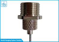 China Aircraft Cable Hanging Systems Cross Knurled Cable Wire Gripper With Male Thread for sale