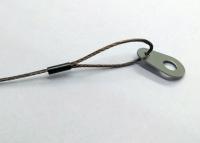 China 1.2mm Extension Spring Safety Cable Loop Wire Rope With Stainless Steel Sheet for sale