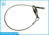 China Steel 1.5mm Eye Loop Wire Rope Siling Wire Rope Lanyard With Carabiner for sale
