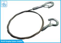 China High Tensile Stainless Steel Wire Rope Sling 1/16 With Double Spring Hook for sale