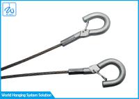 China Galvanized Steel Wire Rope Sling 2 - Leg Wiht Hooks For Plant Hanging Basket for sale