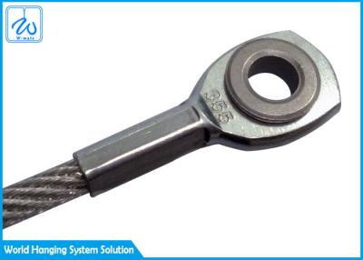 China Galvanized 7x7 Wire Rope Assembly Components Plastic Coated With Hard Eye for sale