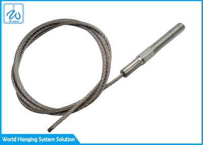 China 2.5mm Steel Custom Wire Rope Assemblies With M8 Threaded Studs for sale