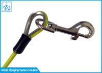 China Color Plastic Coated Pet Tie Out Cable Steel Wire Rope Dog Chain With Carabiner for sale