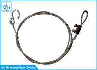 China Spliced Soft Eye Slings 7x7 Steel Wire Rope Sling Loop Clamp Grip With S Hook for sale