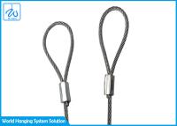 China Stainless Steel Lanyards 7x7 PVC Coated With Double End Wire Rope Loop for sale