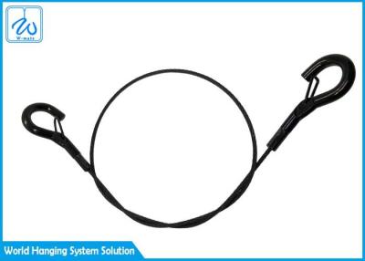 China Black Cable Suspension Kit Wire Rope Coated For Lanyard Eco Friendly Material for sale