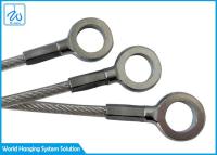 China Stainless Steel Wire Rope Assembly Adjustable Safety Cable With Hook Wire Rope Lanyards for sale