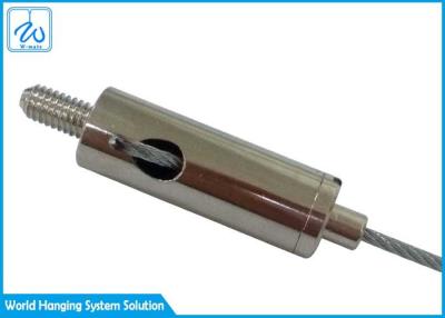 China Wire Rope Hooks Brass Male Threaded Wire Cable Grippers For Hanging System for sale