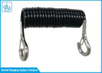 China 100cm Coated PU Retractable Extension Spring Safety Cable for sale