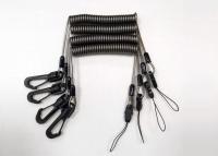 China 100cm Coated PU Retractable Extension Spring Safety Cable for sale