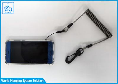 China 7x19 Coated PU Anti Lost Retractable Safety Lanyard for sale