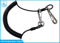China OEM PU Coated Retractable Tool Lanyard With Carabiner for sale