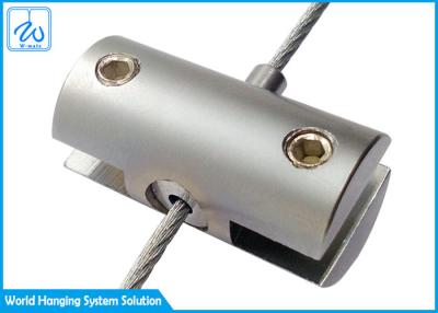 China Display And Fixture Glass Clamp Cable Clip Double Sided For Cable Display System for sale