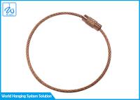 China Nylon Stainless Steel  Wire Rope Keychain TPU Cable Key Ring for sale