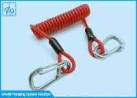 China Coil Lanyard Nylon Coated Wire Rope Safety Lanyard For Fall Protection for sale