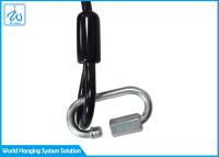 China Black Wire Coil Lanyard With 1 Screwgate For Working At Height Stop Drop Tools for sale