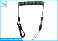 China Fishing Coiled Lanyard Inside Safety Rope Steel Wire For Rod 1.5m for sale