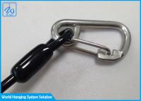 China Stainless Reinforced Wire Coil Lanyard By Two Swiveling Gate Clips for sale