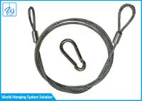 China Galvanized Steel Wire Rope Cable With Loops For Stage Spotlight With Stand for sale