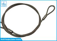 China Soft Eye Steel Wire Rope Sling Rubber Coated For Led Theatre Spotlights for sale