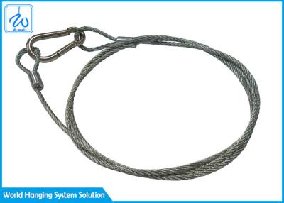 China Flemish Eye Wire Rope Sling Safety Cables Led Stage Lighting For Churches for sale