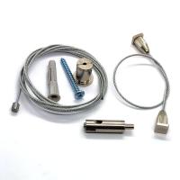 China Cable Gripper And Stainless Steel Punch-Free Wire Rope Suspension Kit For Panel 60x60 for sale