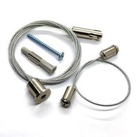 China Steel Wire Rope Light Fitting Hanging Kit With Brass Cable Gripper for sale