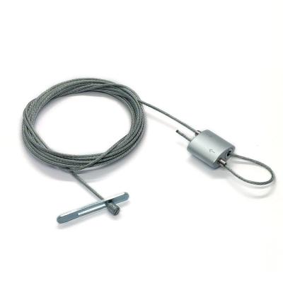 China Looping Type Black Cable Gripper Steel Wire Rope Easy Adjuster Hanging Kit for sale
