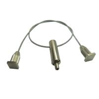 China OEM Custom Galvanized Steel Wire Rope Brass Length Adjustable Two Legs Plant Pot Hanging Kit for sale