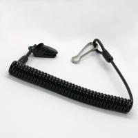 China Wholesale Sports Vinyl Coated Stainless Steel Rope Spring Coiled Lanyard for sale