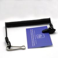 China Wholesale Sports Vinyl Coated Stainless Steel Rope Spring Coiled Lanyard for sale