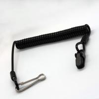 China Wholesale Sports Vinyl Coated Stainless Steel Rope Spring Coiled Lanyard for sale