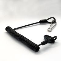 China Wholesale Sports Vinyl Coated Stainless Steel Rope Spring Coiled Lanyard for sale