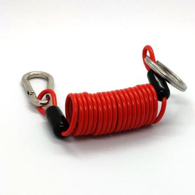 China Coil Lanyard Spring Steel Wire Rope For Fall Protection Tool for sale